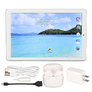 Luqeeg 10.1 Inch Tablet, 8MP 16MP Camera Dual SIM Tablet 100-240V (US Plug)