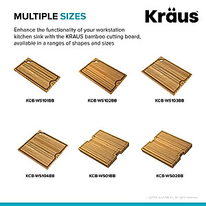 Kraus KCB-WS102BB Kore Cutting Board, 16 3/4" x 10 3/4"
