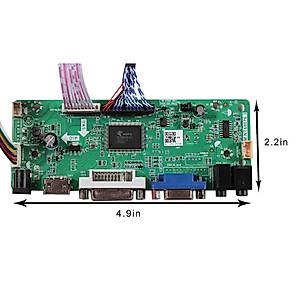 VSDISPLAY HD-MI DVI VGA Audio Controller Board for 23" LTM230HT05 27" LTM270HT03 1920X1080 LCD Screen