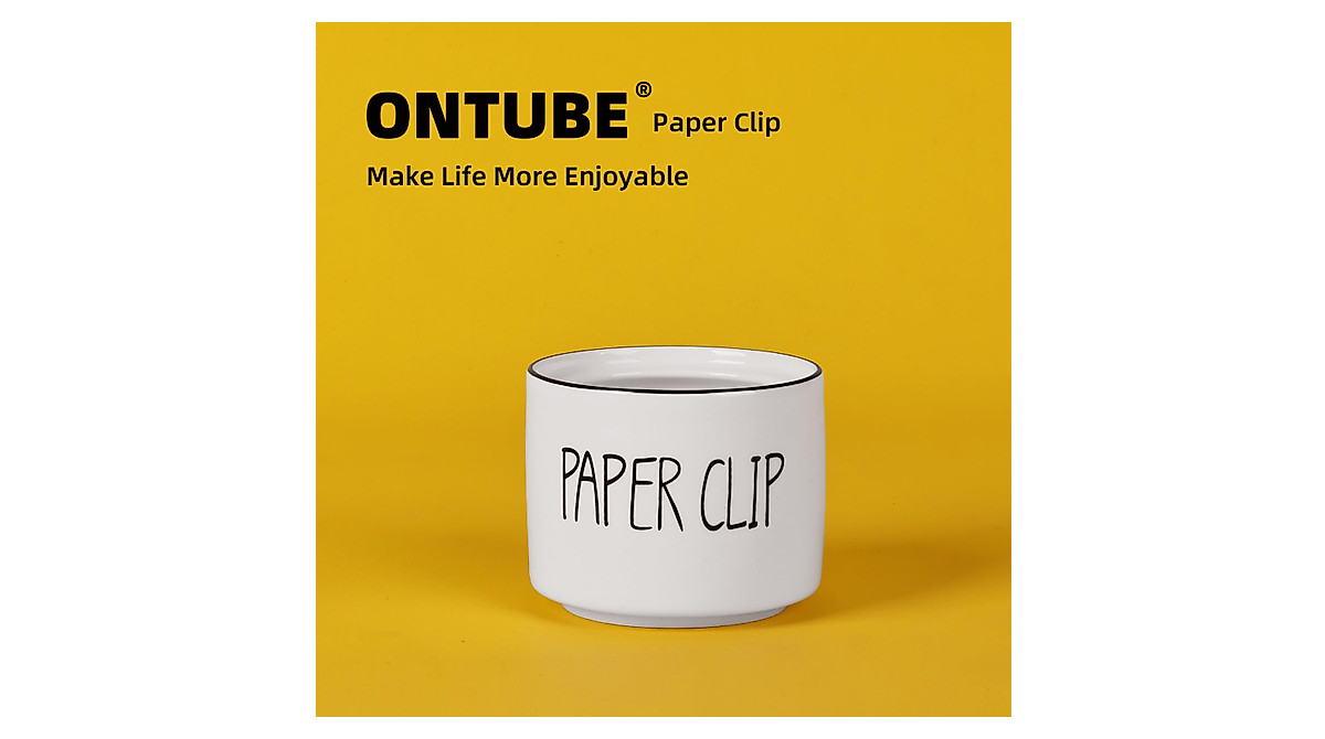 Cute Ceramic Paper Clip Holder for Office and Home Organization