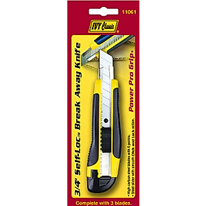 IVY Classic 11061 3/4" Self-Loc Break Away Knife, 1/Card