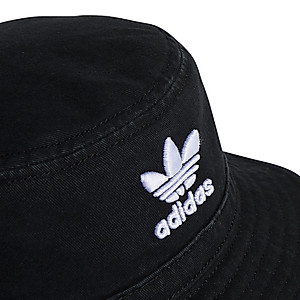 adidas Originals Boys' Washed Bucket Hat, Black/White, One Size