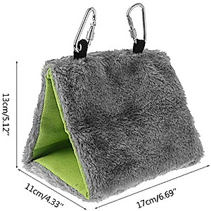 Winter Warm Bird Nest House Hammock Hanging Bed Toy Hut Hideaway for Hamster Parakeet Cockatiel Budgie Finch Canary Conure Lovebird Cage Perch Stand