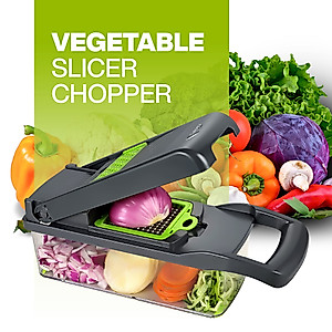 Culinary Cove 10 in 1 Vegetable Chopper, 8 Blade, Food Chopper, Pro Onion Chopper, Mandolin Food Slicer, Veggie Chopper, Vegetable Chopper with Container, Chopper Vegetable Cutter