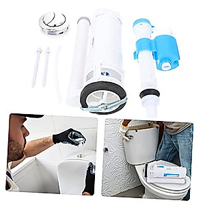 Zerodeko 3 Sets Toilet Inlet and Outlet Valve Old Fashioned Kit Plastic Repair Kit Toilet Tank Push Toilet Flush Button Toilet All in One Repair Set Toilet Inlet-valve Toilet Tank Buttons