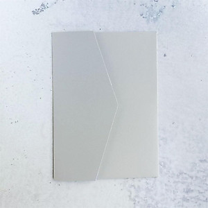 MillaSaw Silver Wedding Invitation Card Pocket Folders With Envelopes For Marriage Bridal Shower Birthday Graduation 20 sets (Silver)