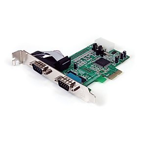 StarTech.com 2-Port PCI Express RS232 Serial Adapter Card, PCIe to Dual Serial DB9, Windows/Linux, TAA - Replaced by PEX2S553