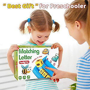 HahaGift Toddler Girl Toys Age 3 4 5 6 7，Matching Letter Game Preschool Learning Educational Toys for Kids 3-8 Year Old Boys Girls, Best Christmas Birthday Toy Gift for 3 4 5 Years Old Kindergartener