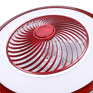 22-Inch Ceiling Fan LED Ceiling Lamp Solid Wood Dimmable 64W with Remote Control 3 Wind Speeds Dimmable 3 Bedroom Colors Ceiling Fan for Tool Room Store Room and Garage