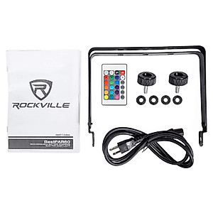 (8) Rockville Best PAR 60 Rechargable Par Can Wash Lights wWireless DMX+RGBWA+UV