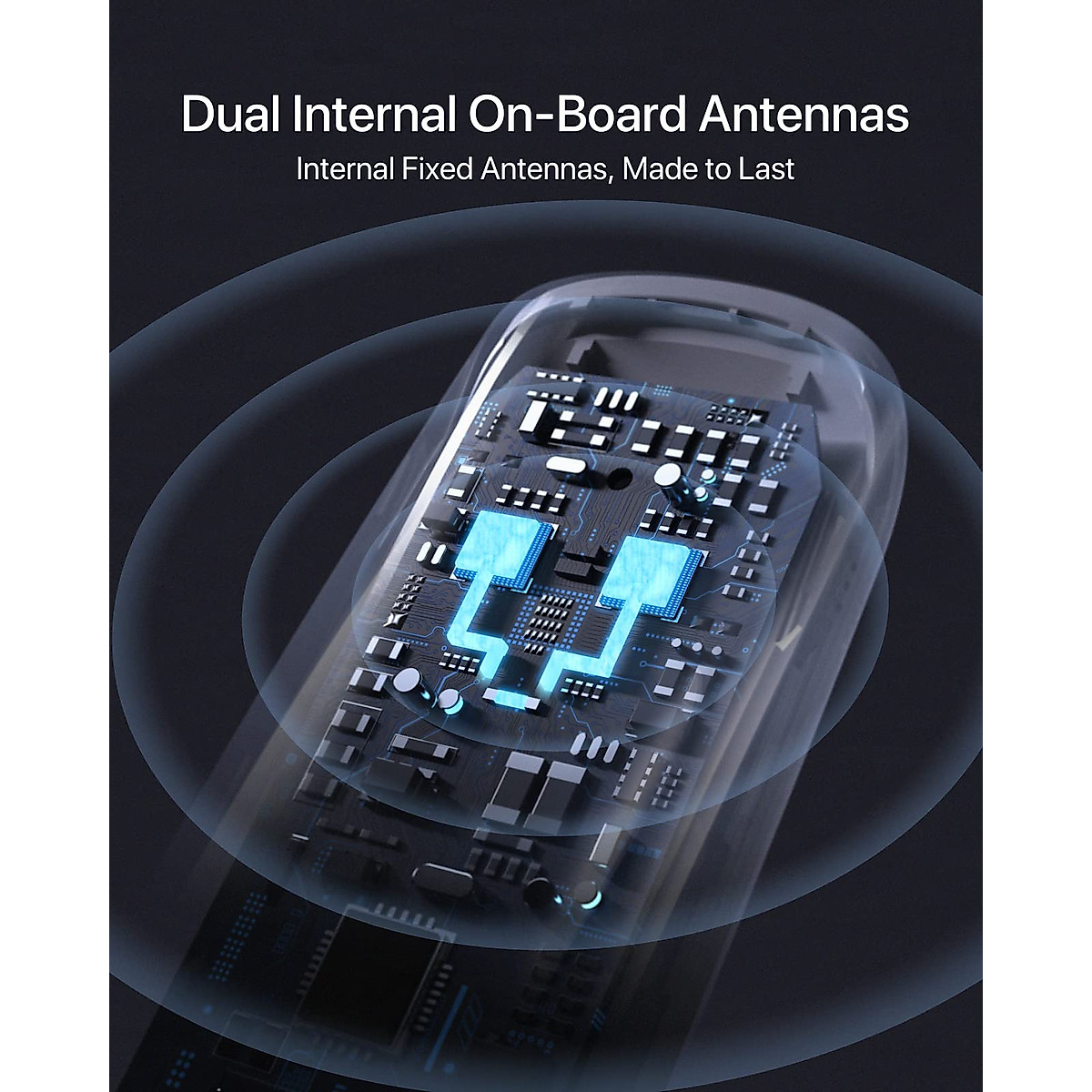 BrosTrend WiFi 6 AX1800 USB WiFi Adapter Dual Band WiFi Dongle Supports Windows 11/10 ONLY and 1200Mbps USB WiFi Network Adapter for Laptop, Desktop PC of Windows 11/10/8/7