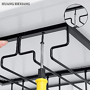 Household Wine Glass Rack, Wine Cabinet Goblet Rack, Wine Glass Rack, Wine Rack Hanging Rack (3 Rows 1 Pack)