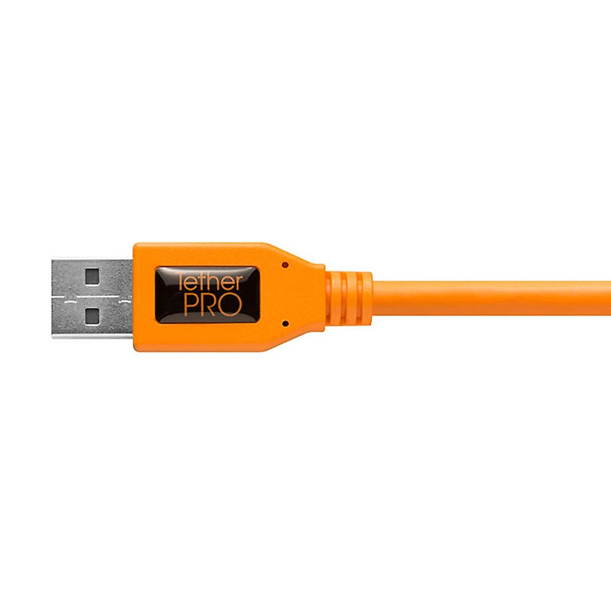 TetherPro USB 3.0 to USB-C Right Angle Adapter Cable | for Fast Transfer and Connection Between Camera and Computer | High Visibility Orange | 20 inches (50 cm) | Tether Tools