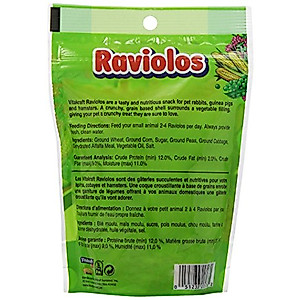 Vitakraft Raviolos Small Animal Treat - Made with Real Vegetables - For Rabbits, Guinea Pigs, and Hamsters Brown 5 Ounce (Pack of 1)