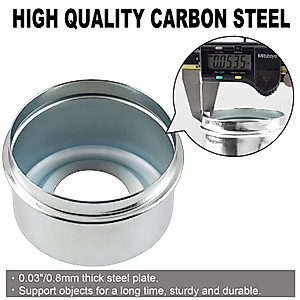 JADODE Trailer Bearing Dust Cap 2.44 in Trailer Axle Dust Cap with 8 Rubber Plugs Heavy Duty Grease Covers Bolt Metal Trailer Hub Dust Caps for Most 5200-6000lbs Trailer Dexter Trailer Camper RV