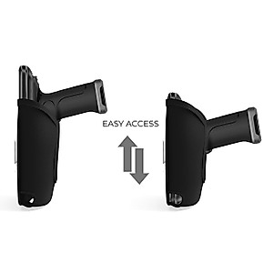 Agoz Barcode Scanner Holster for Zebra TC75x, TC75, TC70x, TC70, TC72, TC77, M60, MC67 to fit with Handheld Grip, Rugged Carrying Case Pouch, Cover with Metal Clip & Belt Loops