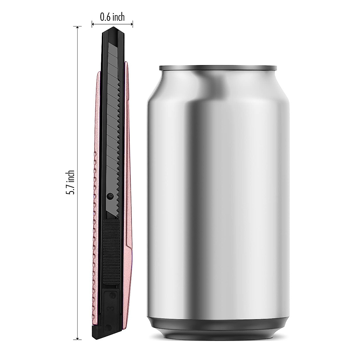 FantastiCAR 2-Pack Auto Lock Retractable Utility Knife, Snap Off Safety Cutter, with Aluminium Alloy Grip, 60 Degree and 30 Degree Blades, for Precision Trimming Jobs (Pink)