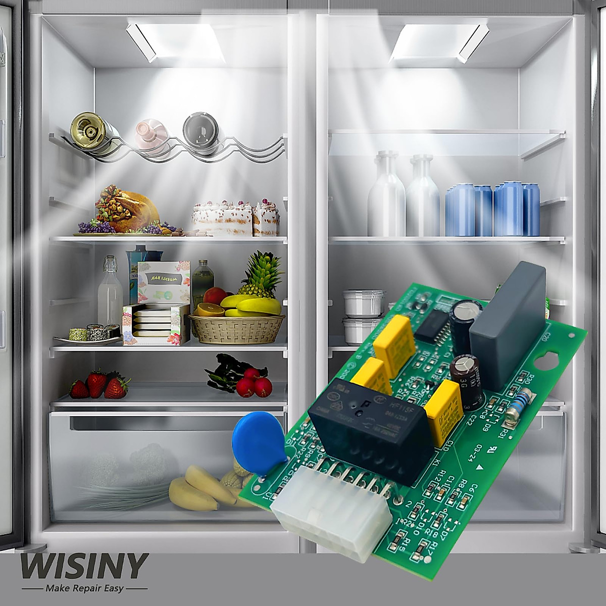 WISINY 5303918476 241508001 Refrigerator Defrost Control Board Compatible for Frigidaire Kenmore Electrolux Refrigerator Replace 241508001 PS2582247 5303918302 5304429380 240375803 240554501