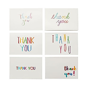 Rainbow Thank You Cards with Envelopes, Bulk Boxed Set (4x6 In, 144 Pack)
