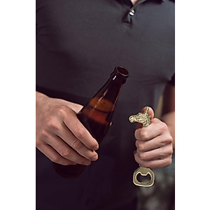 Alchemade Brass Giraffe Bottle Opener - Unique Shaped Metal Opener For Beer Or Any Sealed Bottle In A Modern, Contemporary And Mid-century Style - Perfect For Home, Bars Or Restaurants