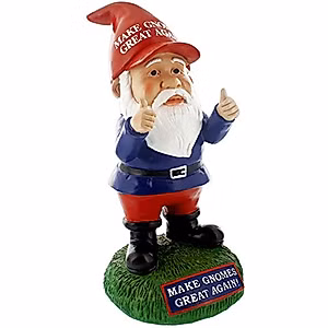 Gnometastic Make Gnomes Great Again Garden Gnome Statue, 9.5 Inches - Indoor or Outdoor Funny Garden Gnomes and Lawn Decoration,