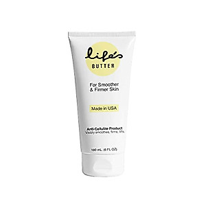 Life’s Butter Anti-Cellulite Cream with Coenzyme Q10, L-Carnitine and Coconut Oil | Skin Smoothening Natural Product | Skin Firming Lotion Cellulite Remover Treatment | 6 fl oz