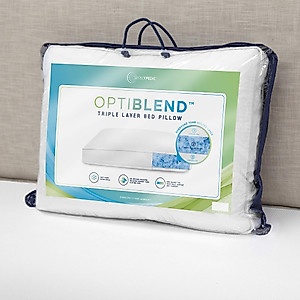 SensorPEDIC OptiBlend Triple Layer Memory Foam Bed Pillow, White (70301)