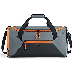 Gym Bag for Men, BAGSMART 36L Sports Duffle Bag, Lightweight Weekender Duffel Bag With Shoe Bag, Water Resistant Workout Sports Bag for Travel Fitness Swimming Yoga - Black