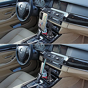 WixGear Cup Tablets Holder for Car, Car Cup Holder Tablet and Phone Mount Adjustable Automobile Cup Holder Smart Phone Cradle Car Mount (New & Sturdy Design)