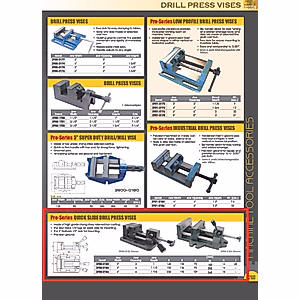 HHIP 3900-0183 Pro-Series High Grade Iron Quick Slide Drill Press Vise, 3" Width x 1.25" Depth Jaw, 3.5" Jaw Opening (Pack of 1), Silver