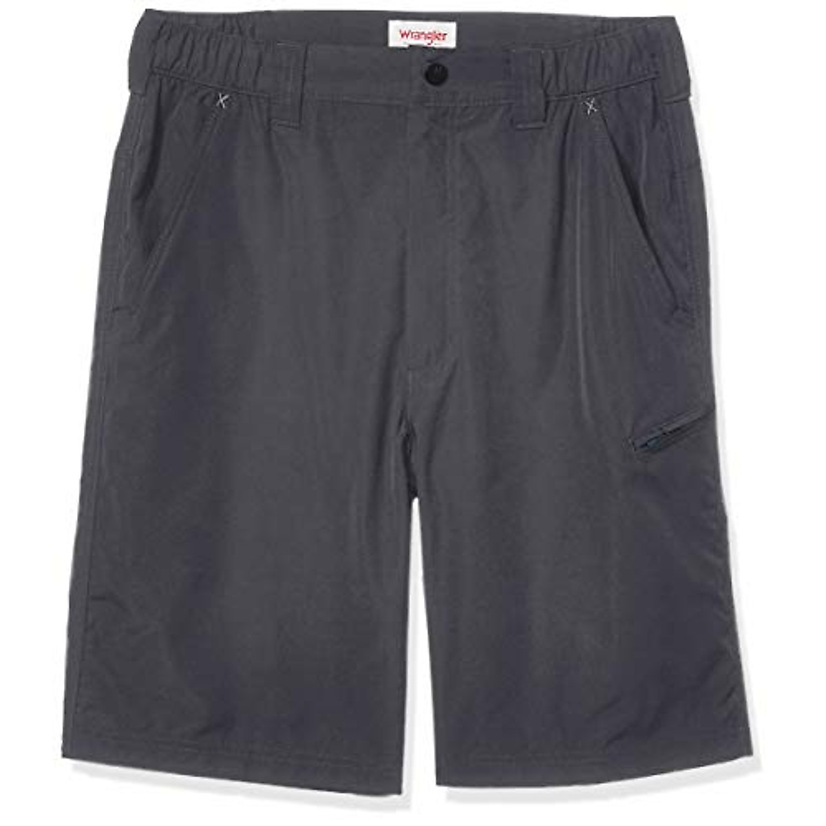 Wrangler Authentics Men's Performance Side Elastic Utility Short, Carbonite, 38