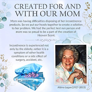 Heaven Scent Hygiene Bags Discreet Waste Disposal (Made in the USA) for Adult Briefs and Feminine Products - Mild Baby Powder Scent - Small, 50 Bags