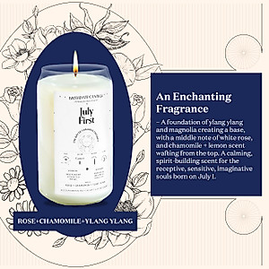 Birthdate Personalized Candle - 13.5oz Long-Lasting Zodiac Scented Candles, Custom Candle Birthday Gift for Women & Men - All-Natural Soy & Coconut Wax Blend, 60-80 Hour Burn Time, Made in USA