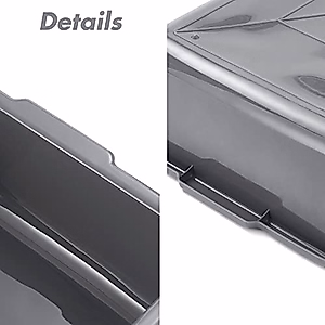 Plastic Commercial Bus Box/Utility Box 13L with lid, Grey Wash Basin Tote Box, Lidded Food Service Bus Tub, 3-Pack