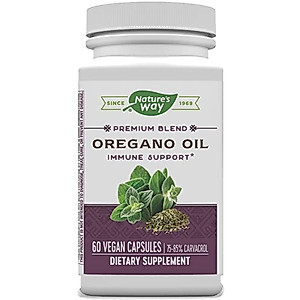 Nature's Way Oregano Oil Premium Blend, Immune Support*, Vegan, 60 Capsules