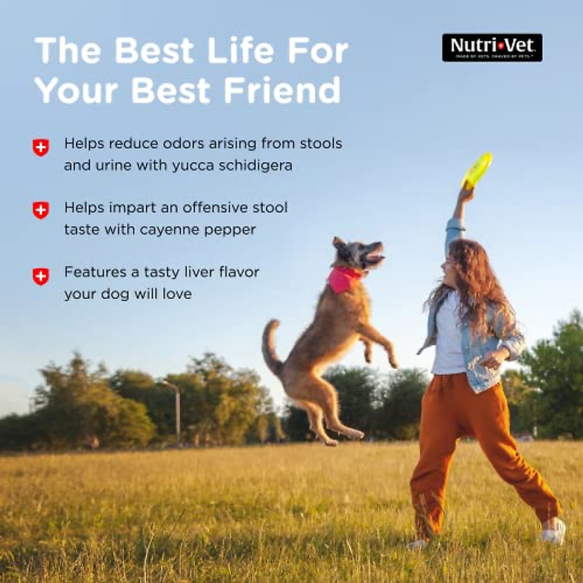 Nutri-Vet Nasty Habit Chewable Tablets for Dogs | Helps Stop Puppies and Dogs from Eating their Own Stool | 120 Count