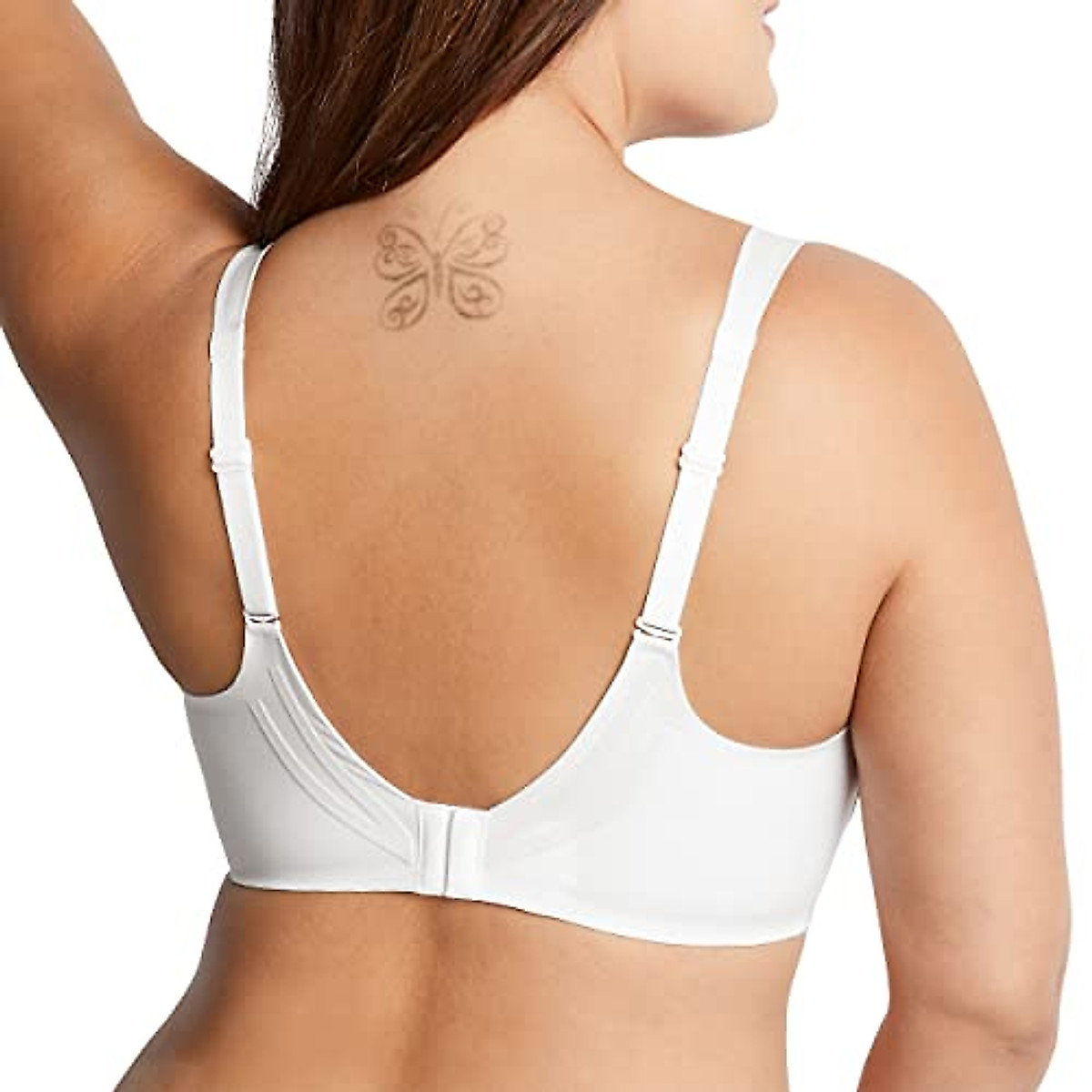 Bali Women's Comfort Revolution Wirefree, Soft Touch Ultimate Wireless Support Bra, White