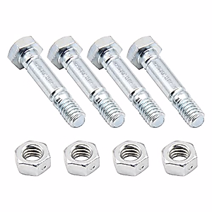 HAKATOP 4 PK 710-0890 5/16" Shear Bolts & Nuts for MTD Cub Cadet Troy-Bilt 710-0890 710-0890A 910-0890A Snow Blower Shear Pins