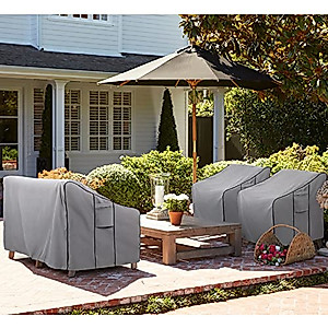 KylinLucky Patio Furniture Sofa Cover,Waterproof 2-Seater Patio Loveseat Cover, 600D Heavy Duty Oxford Waterproof Outdoor Sofa Cover,80" W x 33" D x 32" H inches Grey