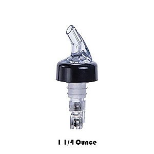 Tiger Chef 1-1/4 Oz Measured Liquor Pourer Tail with Collar Liquor Spout Pourer