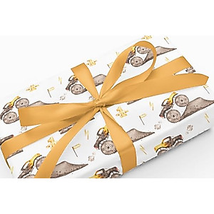 Monster Truck Wrapping Paper Sheets Kids Boy Birthday Party Gift Wrap