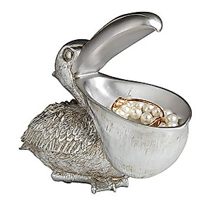 Zenglingliang Storage Chests Creative Unique Shape Storage Box Modern Style Sheet Metal Craft Jewelry Storage Box - Desktop Ornaments Gold and Silver Two Colors Finishing Box (Color : Silver)