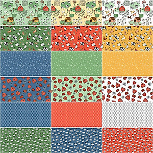 Farm Livin' Riley Blake 5-inch Stacker, 42 Precut Fabric Quilt Squares by Diane Labombarbe