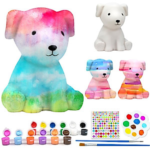 HAPMARS Paint Your Own Dog Lamp Kit 1pcs, DIY Dog Art Craft Painting Kits for Girls Boys Kid Age 4 5 6 7 8 9 10 11 12+, Art Supplies Creative Gifts for Easter, Birthday, Christmas, Party