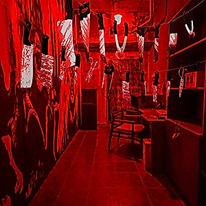 Halloween Decorations Fake Blood Weapons, Halloween Decor Bloody Garland Banner for Haunted House Halloween Horror Party Decor