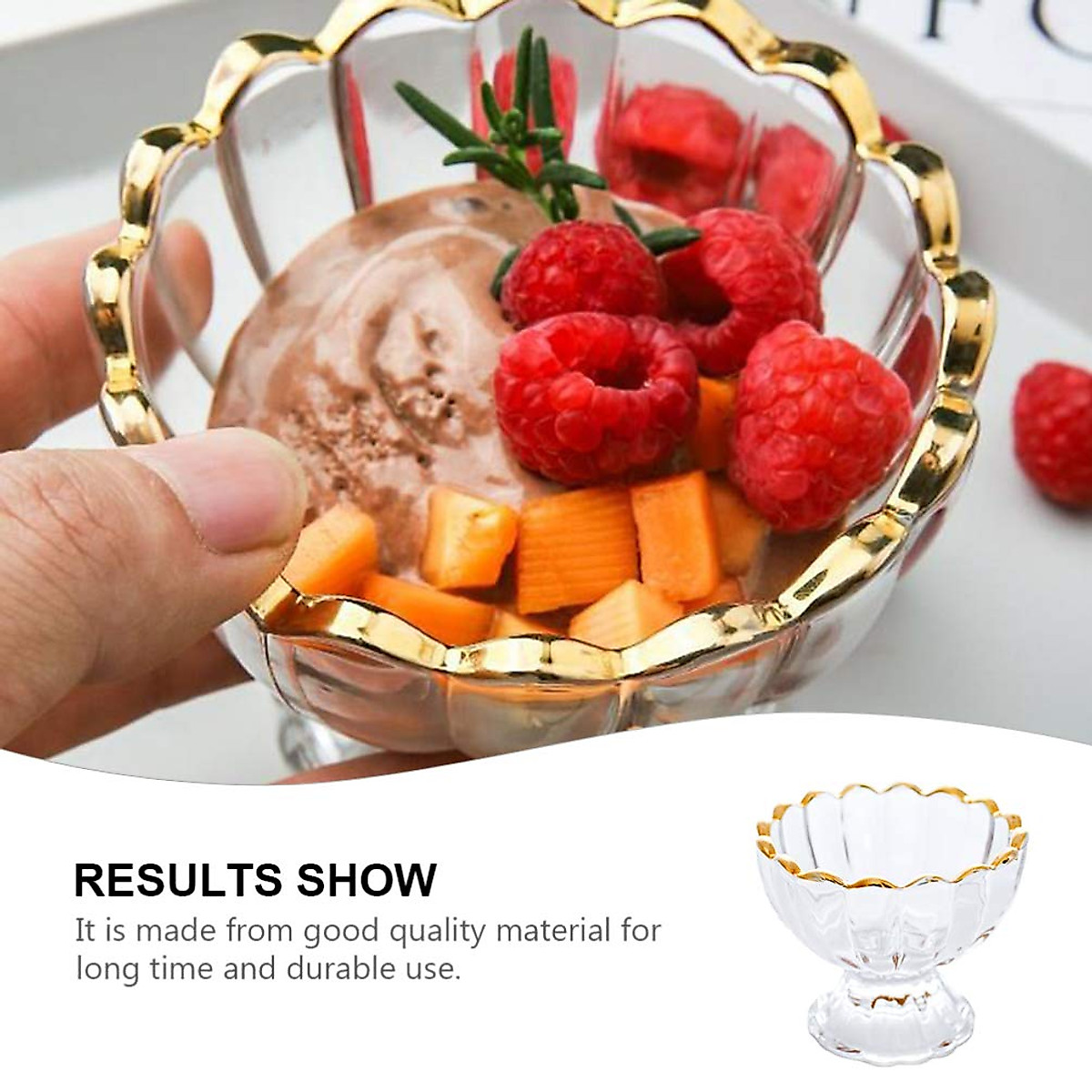 Cabilock Clear Tumblers Clear Pudding Bowls Ice Cream Cup Paper Cup Glass With Cover Mini Measuring Cups Glass
