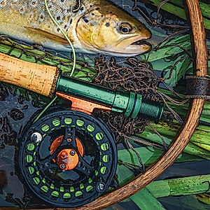 Kylebooker Fly Fishing Reel Large Arbor with Aluminum Body Fly Reel 3/4wt 5/6wt 7/8wt (Black with Red, 7/8wt)