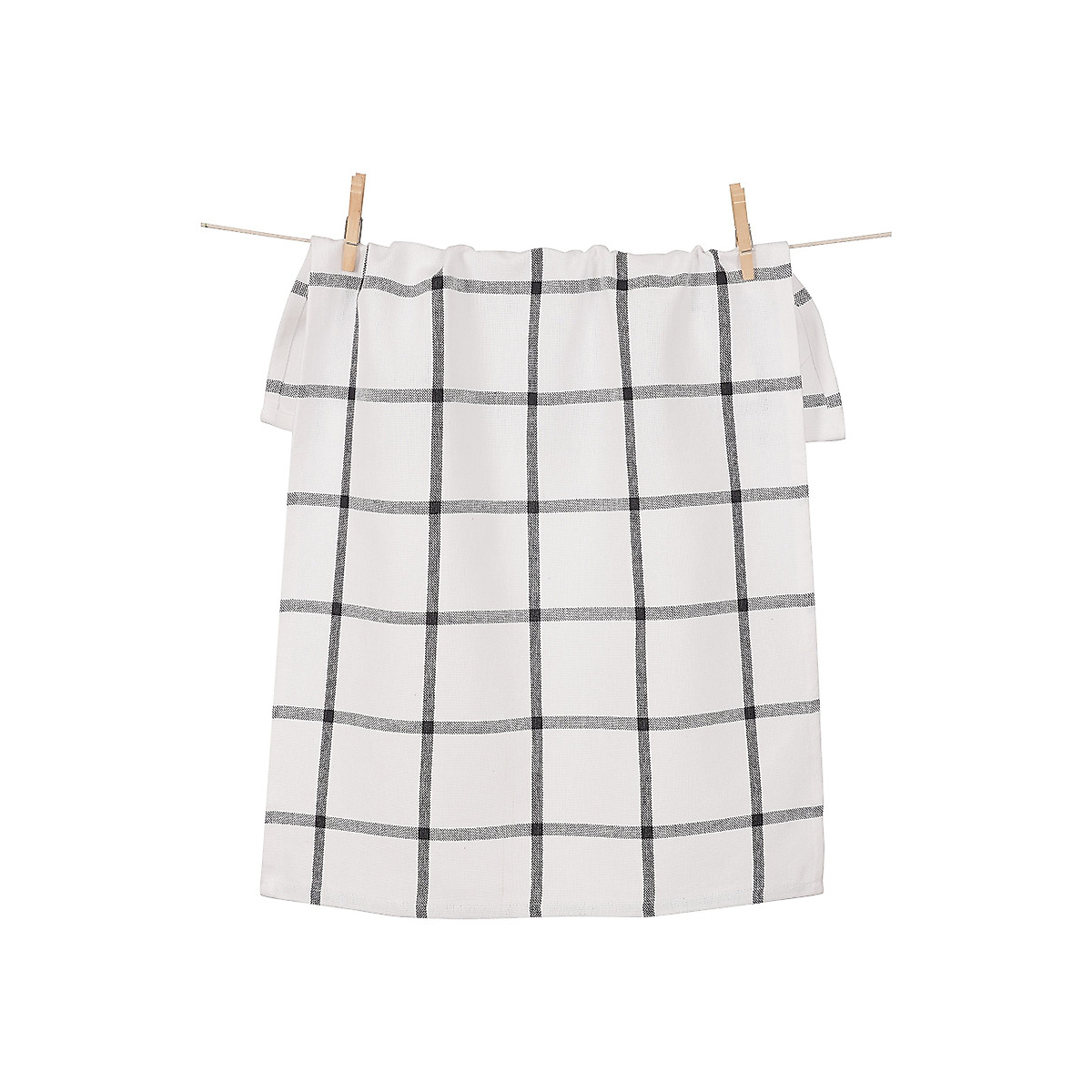 KAF Home Kitchen Towels, Set of 6, Black & White, 100% Cotton, Machine Washable, Ultra Absorbent