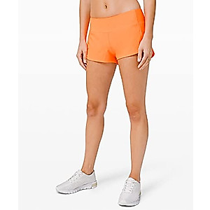 Lululemon Athletica Speed Up Short (2.5, Highlight Orange, Numeric_6)