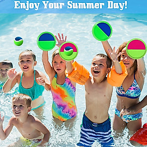 Kids Outdoor Toys, Beach Toys Toss and Catch Ball Set, Outside Yard Games for Kids with 6 Paddles 3 Balls Paddle Game Set Playground Sets for Backyard Sports Outdoor Games for Adults and Family